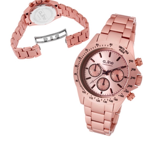 A-Line | Accessories | Aline Womens Chronograph Pink Aluminum Watch ...